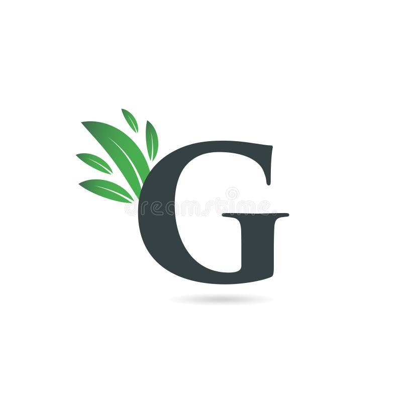 Letter G Leaf Logo Natural Logos Stock Illustrations – 53 Letter G Leaf ...
