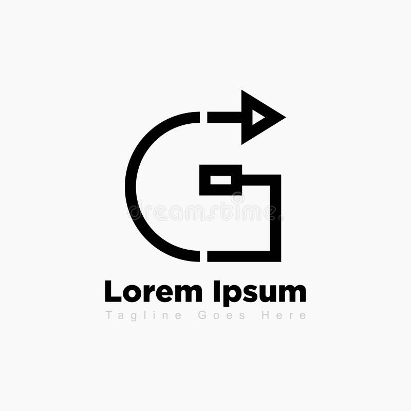 Initial Letter G Logo Vector Design Template Stock Vector ...