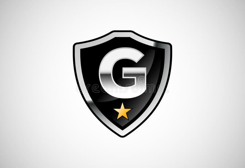 Initial Letter G with Shield Icon Logo Design Vector Illustration ...