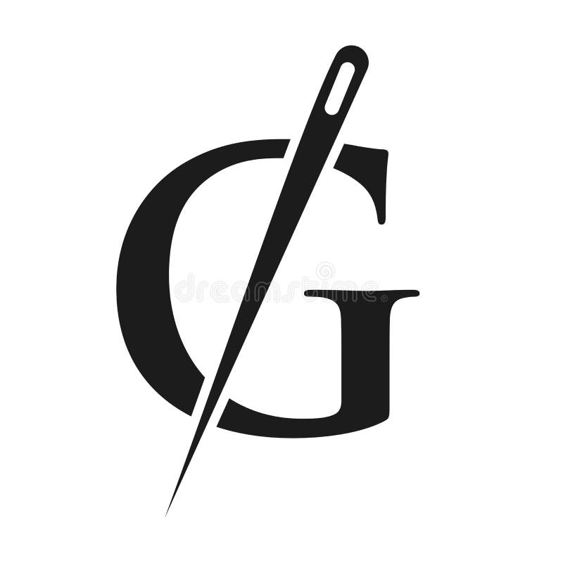 Initial Letter G Tailor Logo, Needle and Thread Combination for ...