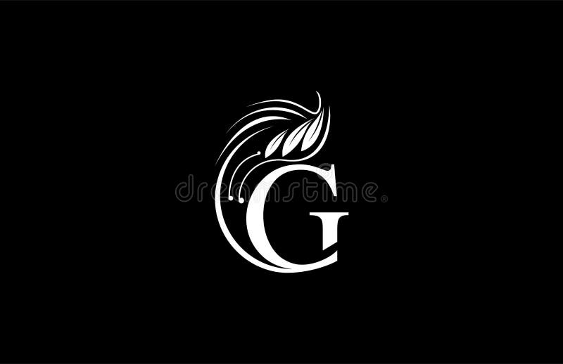 Initial Letter G Typography Flourishes Rounded Logogram Beauty Logo ...