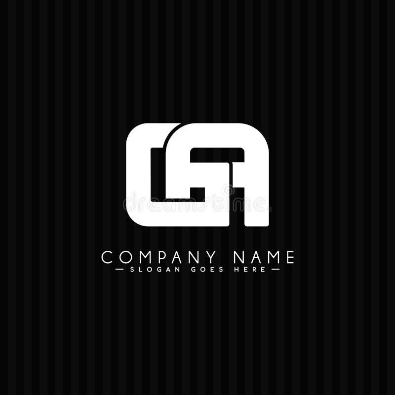 Initial Letter GA Logo - Simple Business Logo for Alphabet G and a ...