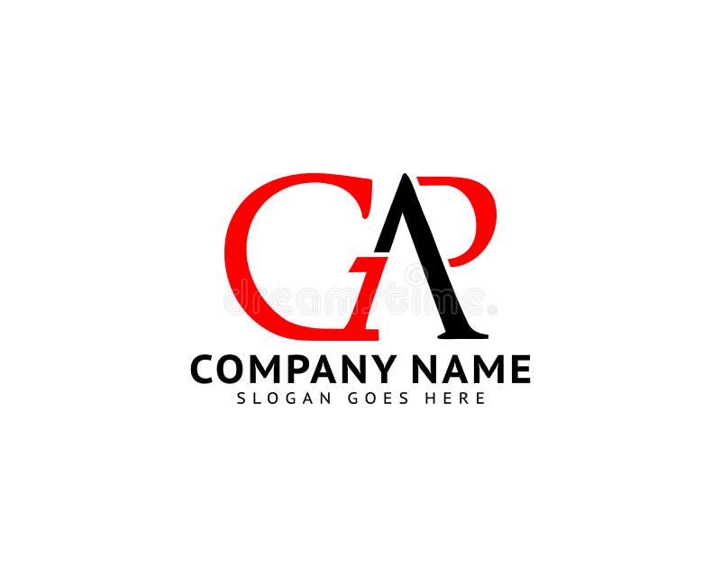 Initial Letter GAP Logo Template Design Stock Vector - Illustration of ...