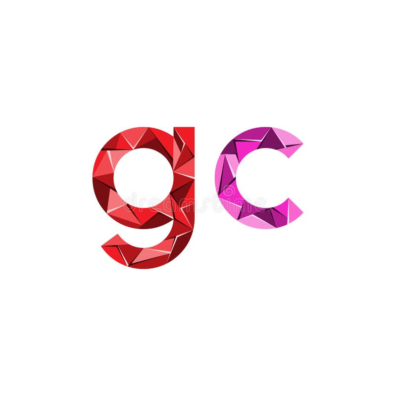 Initial Letter Gc Abstract Triangle Logo Vector Stock Vector ...