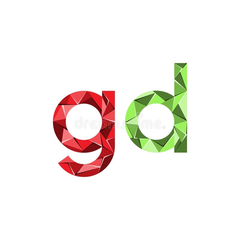 Initial Letter Gd Abstract Triangle Logo Vector Stock Vector ...