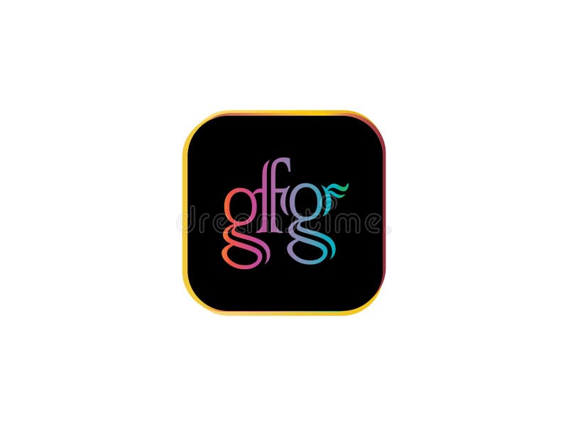 Initial Letter GFG Fire Design Logo Vector Graphic Branding Letter ...