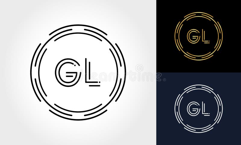 Initial Letter GL Creative Logo Design Vector Template. Digital Luxury ...
