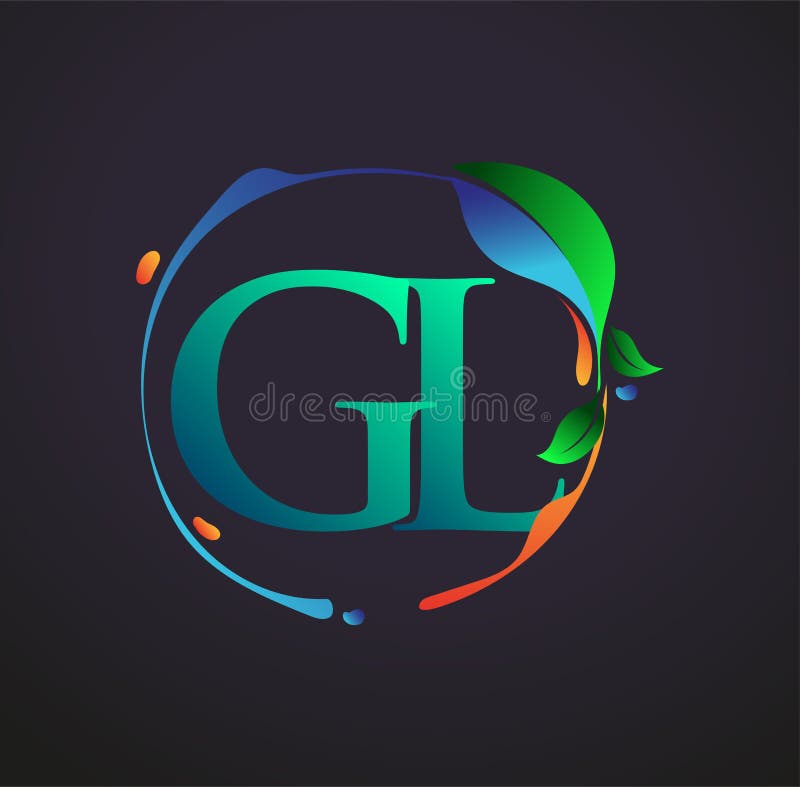 Initial Letter GL with Nature Elements Logo, Colorful Nature and ...
