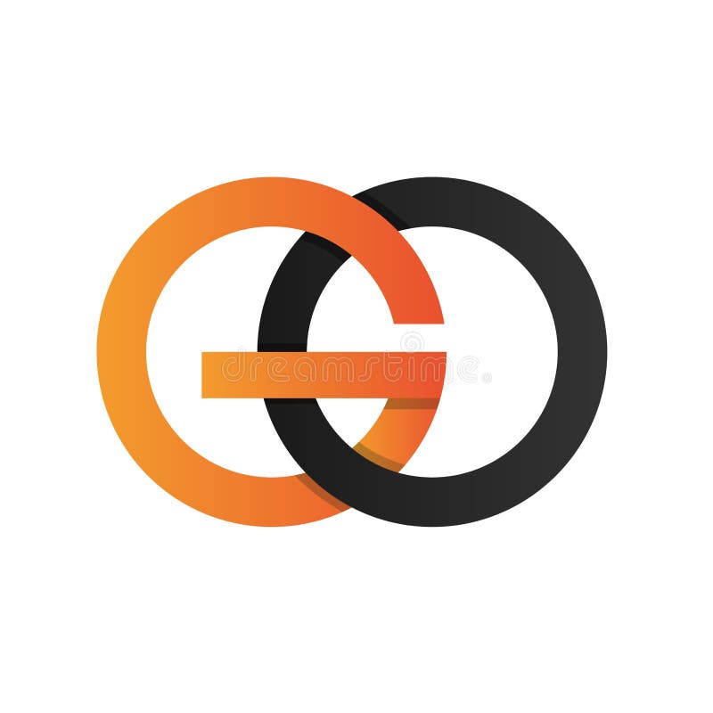 Initial Letter GO Rounded Ico Logo with Clean Color Connected Stock ...