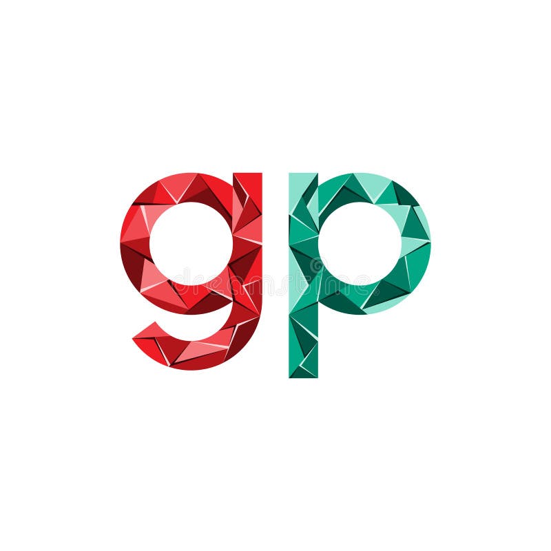 Initial Letter Gp Abstract Triangle Logo Vector Stock Vector ...