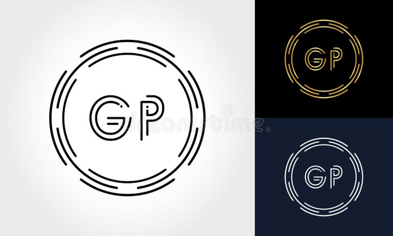 Initial Letter GP Creative Logo Design Vector Template. Digital Luxury ...