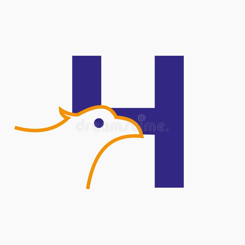 Initial Letter H Eagle Logo Design. Transportation Symbol Vector ...