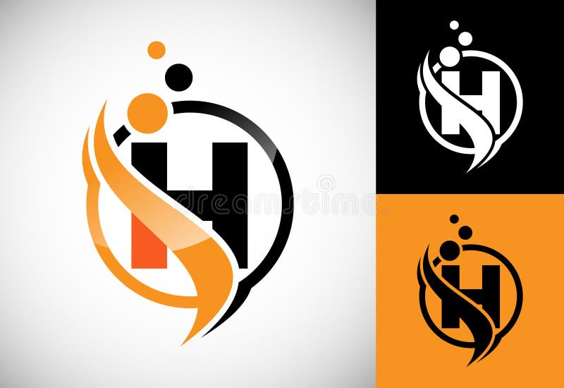 Initial Letter H with the Swoosh, Biotech Logo Design Concept. Logotype ...