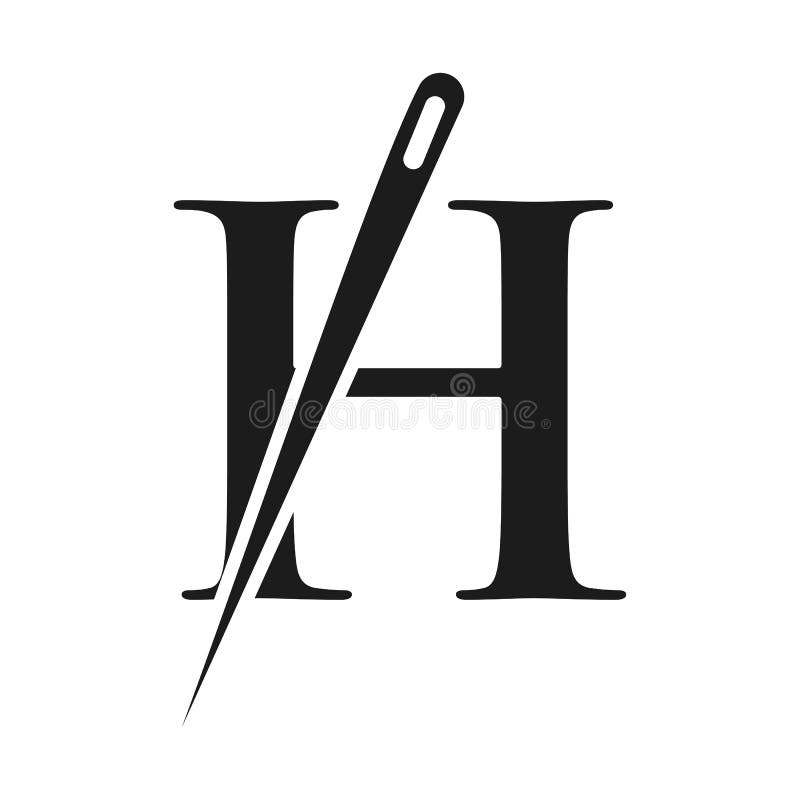 Letter X Tailor Logo, Needle and Thread Combination for Embroider ...