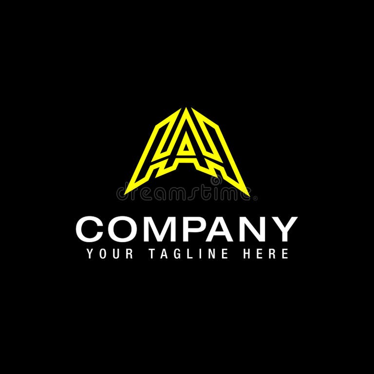 Initial Letter HAH Monogram Cool Modern Logo Line Design Template ...
