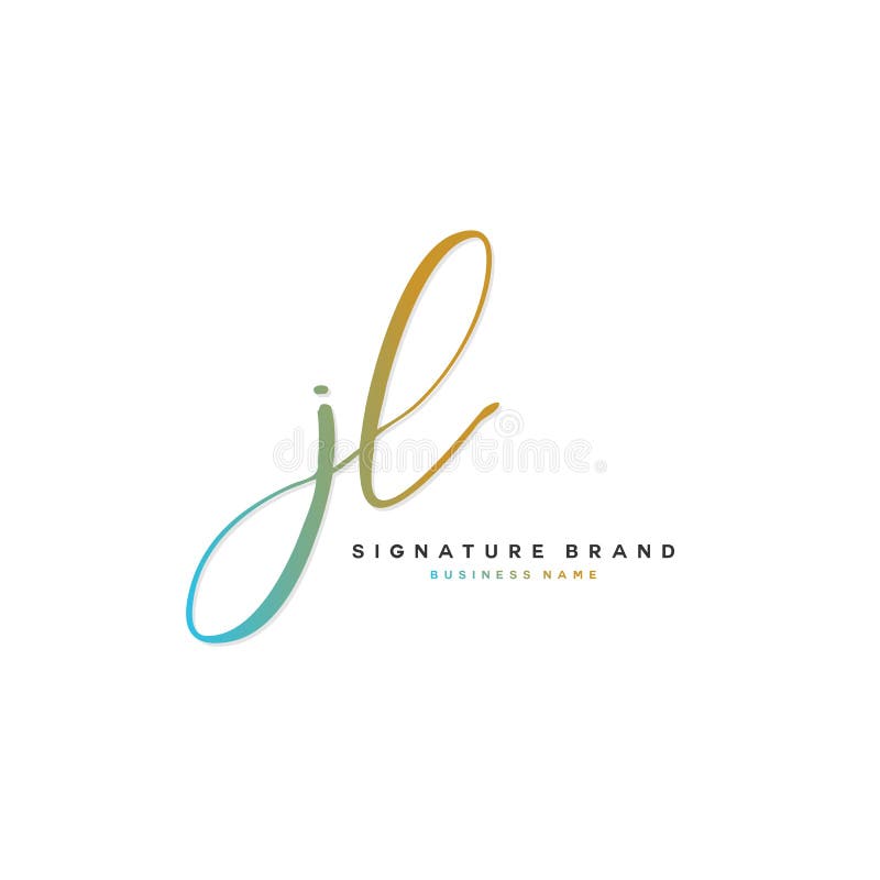 J L JL Initial Letter Handwriting and Signature Logo Concept Design ...