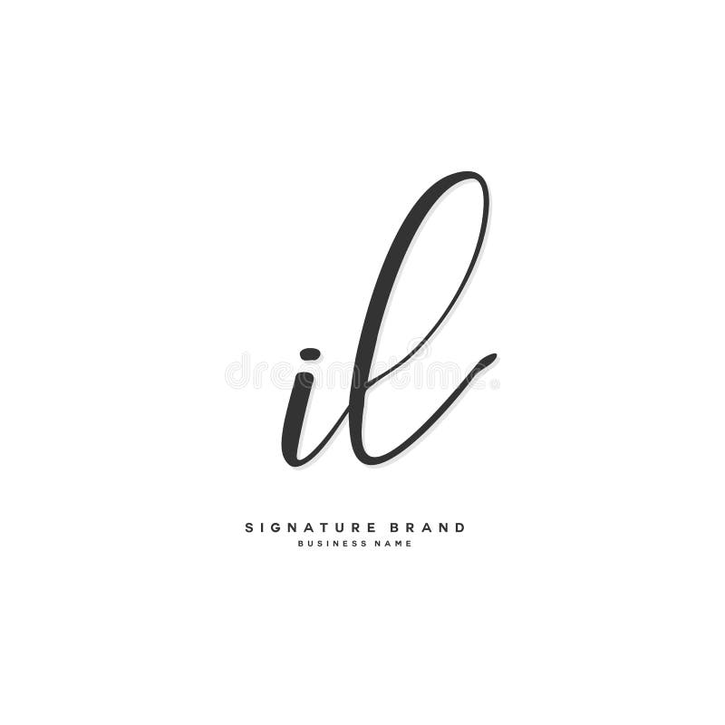 I L IL Initial Letter Handwriting and Signature Logo Concept Design ...