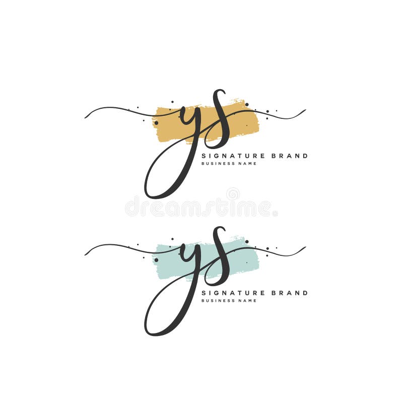 Y S YS Initial Letter Handwriting And Signature Logo. A Concept ...