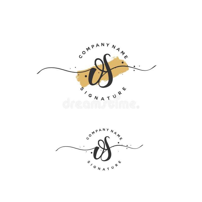 O S OS Initial Letter Handwriting and Signature Logo. a Concept ...