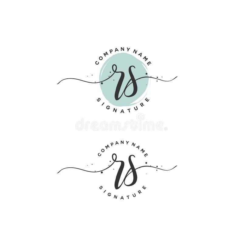 Initials RS logo stock vector. Illustration of color - 98280680