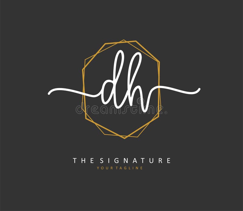 Letter Dh Signature Stock Illustrations – 234 Letter Dh Signature Stock ...