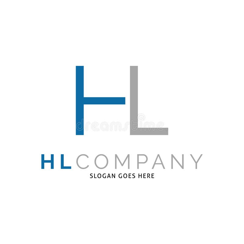 Initial Letter HL Icon Vector Logo Template Illustration Design Stock ...