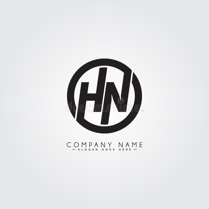 Initial Letter HN Logo - Simple Business Logo for Alphabet H and N ...