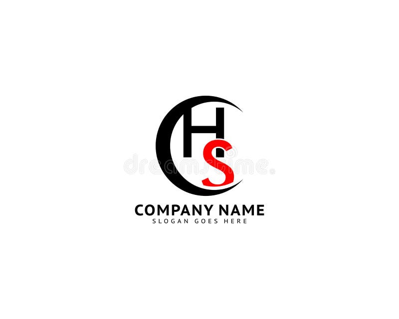 Creative HS Logo Icon Design Stock Vector - Illustration of full, text ...
