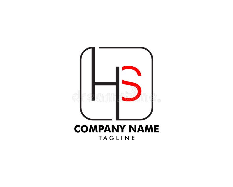 Initial Letter HS Logo Template Design Stock Vector - Illustration of ...
