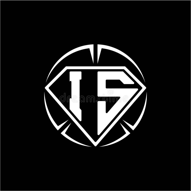 Initial Letter I S is in the Shape of a Diamond with a Circular Circle ...