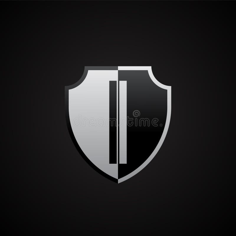 Initial Letter I in the Shield, Letter I Shield Icon Stock Vector ...