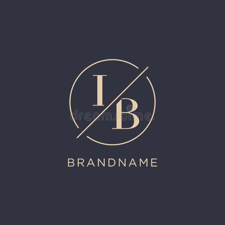 Letter Ib Line Monogram Logo Stock Illustrations – 464 Letter Ib Line ...