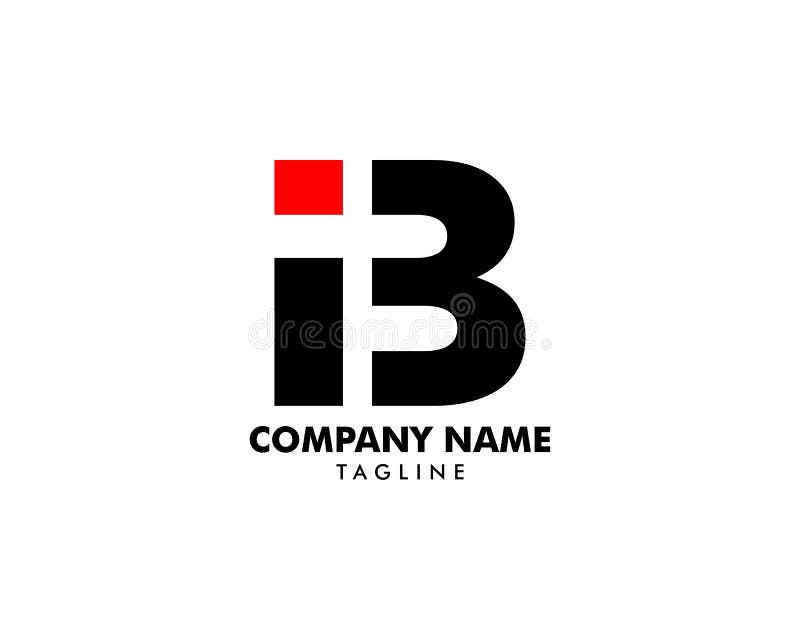 Initial Letter IB Logo Template Design Stock Vector - Illustration of ...