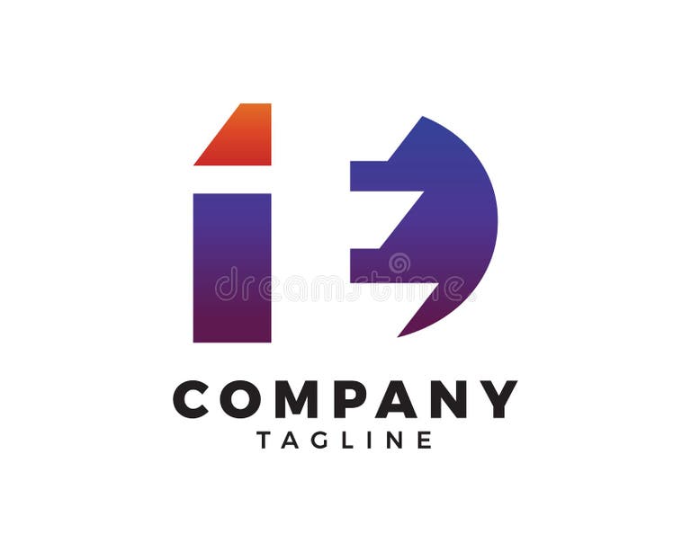 Initial Letter IDE Logo Template Design Stock Vector - Illustration of ...