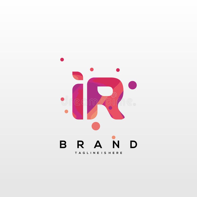 Geometric Initial Letter Ir Logo Concept Design. Symbol Graphic ...