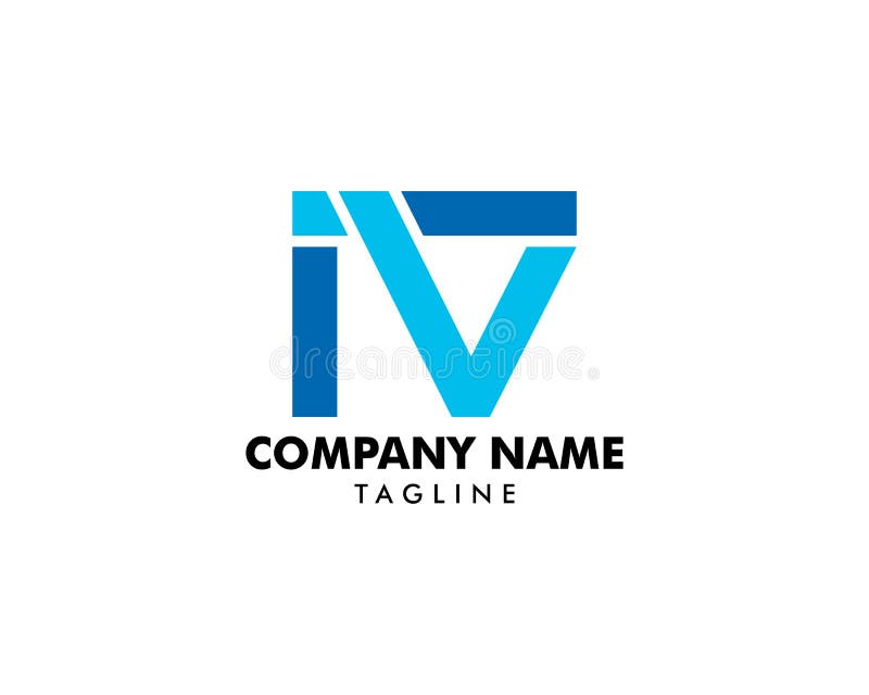 Initial Letter IV Logo Template Design Stock Vector - Illustration of ...