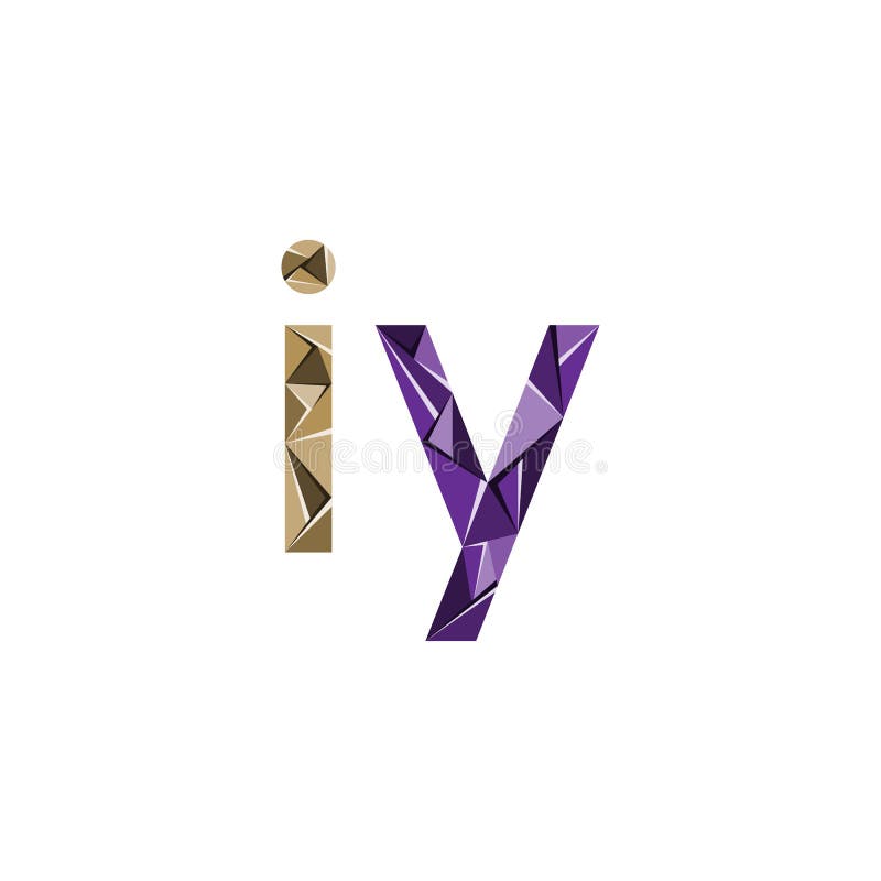 Initial Letter Iy Abstract Triangle Logo Vector Stock Vector ...