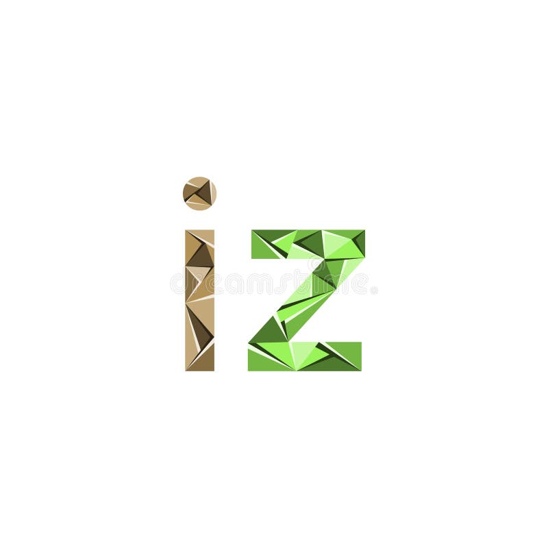 Initial Letter Iz Abstract Triangle Logo Vector Stock Vector ...
