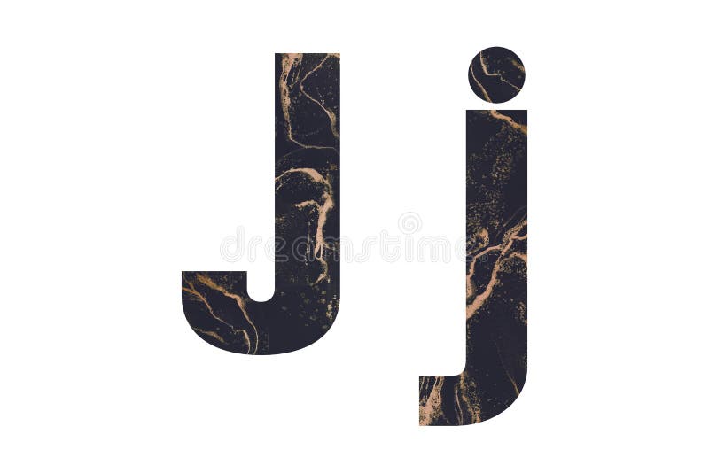 Initial Letter J with Abstract Hand-painted Alcohol Ink Texture Stock ...