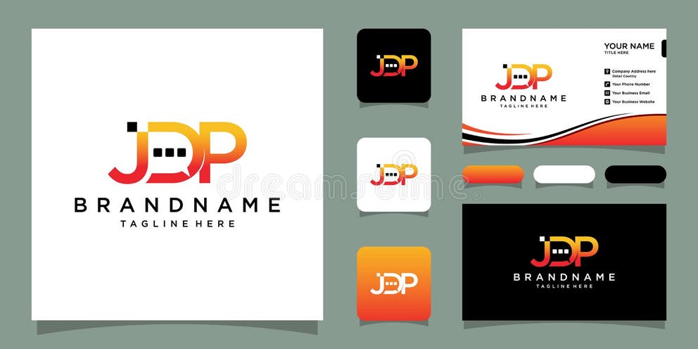 Initial Letter JDP Monogram Logo Design Template Stock Vector ...