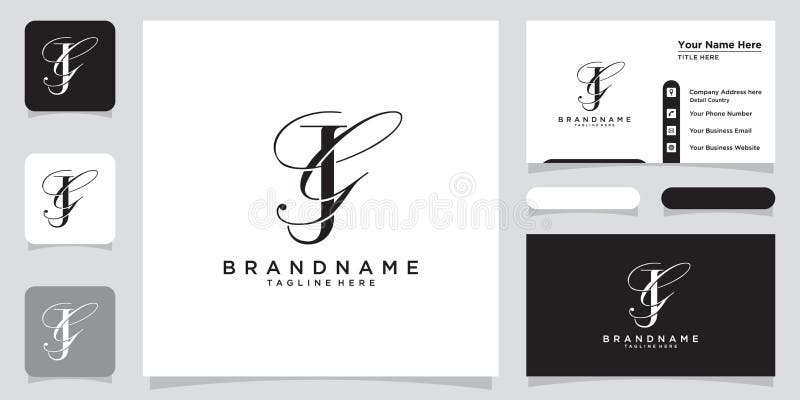 Initial Letter JG Luxury Logo Design Vector with Business Card Design ...