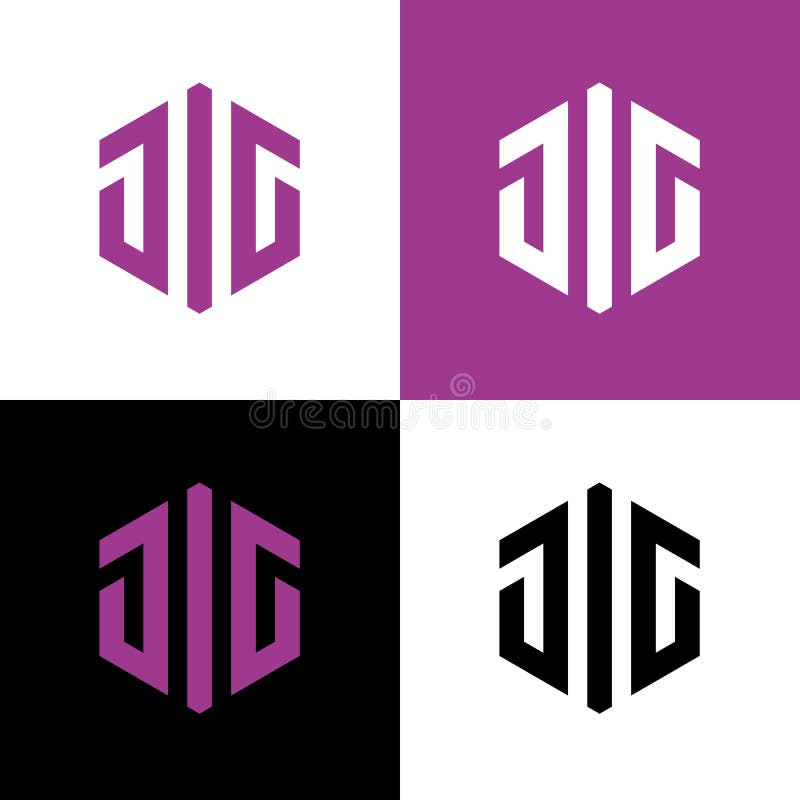 Initial Letter JIG Logo Template, Hexagon Shape Logo Design - Vector ...