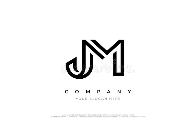 Letter JM Logo Design Vector Stock Vector - Illustration of identity ...
