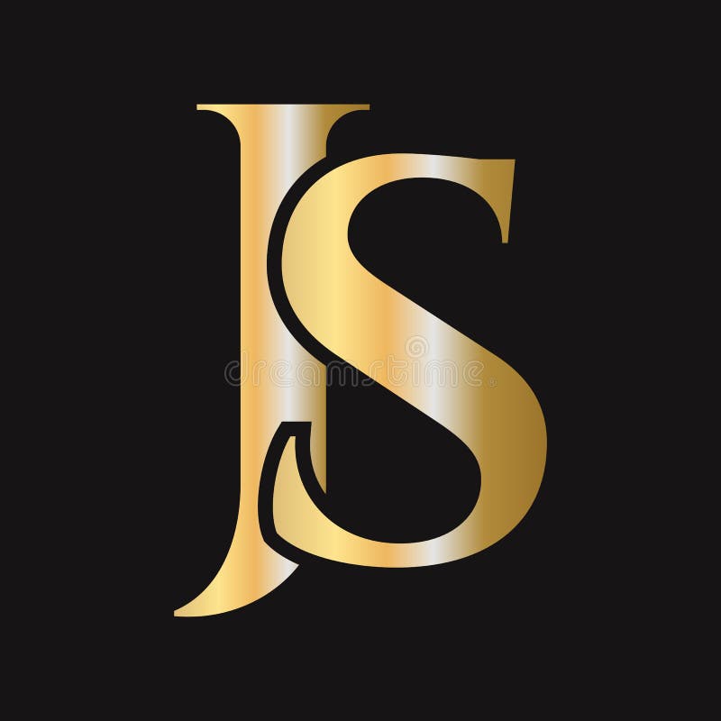 Initial Letter JS, SJ Logo Design Vector Template. Monogram JS Logotype ...