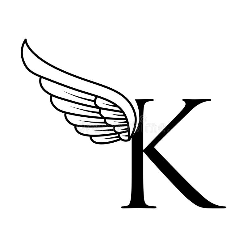 Elegant Initial K Wing Logo Stock Illustrations – 150 Elegant Initial K ...