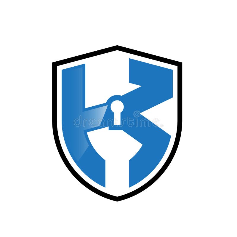 Initial Letter K Shield Security Logo Vector Stock Vector ...