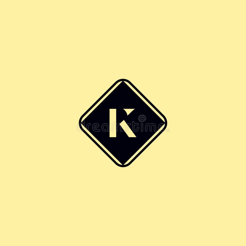 Initial Letter K Square Shape Vector Monogram Logo Stock Vector ...
