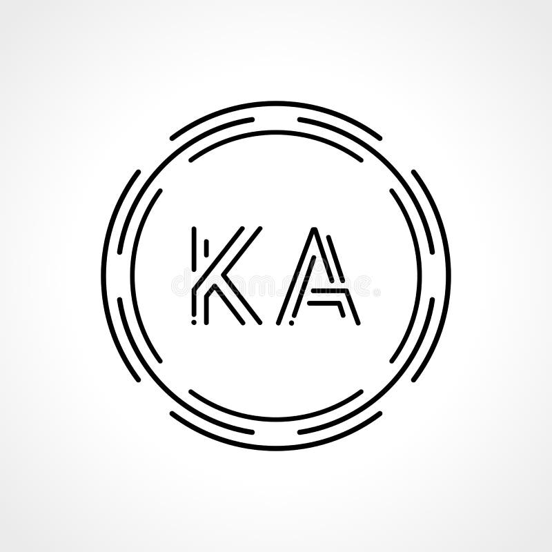 Initial Letter KA Logo Design Vector Template. Digital Abstract KA ...