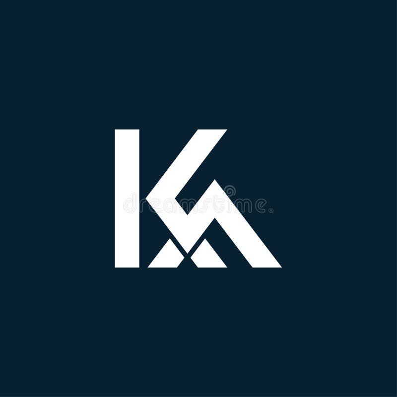 Initial Letter KA Typography Logo Design Vector Stock Vector ...