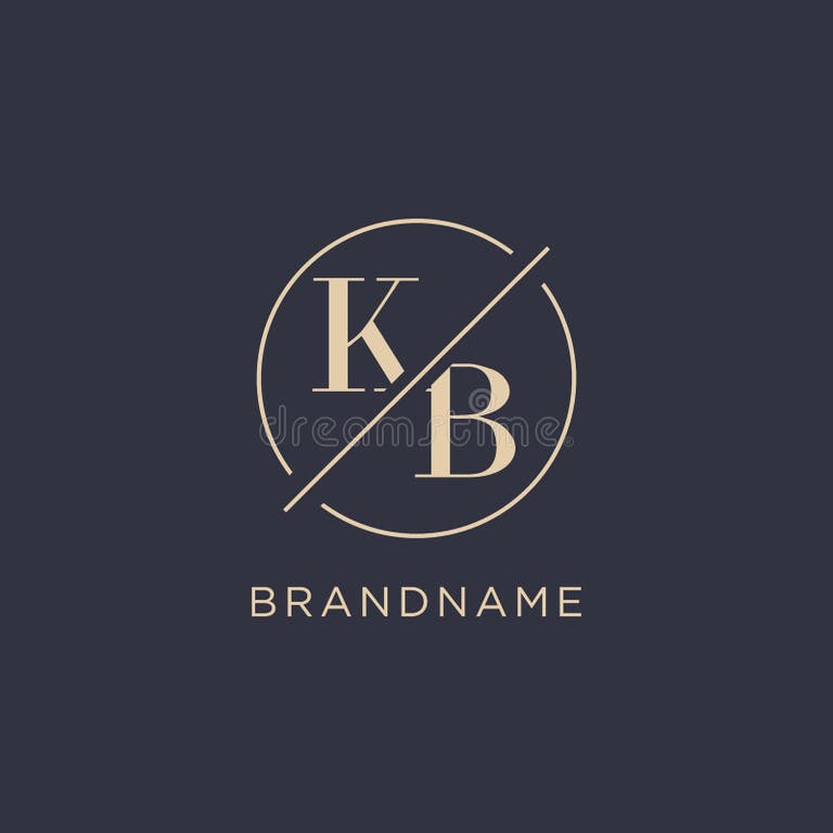 Letter Kb Line Monogram Logo Stock Illustrations – 540 Letter Kb Line ...